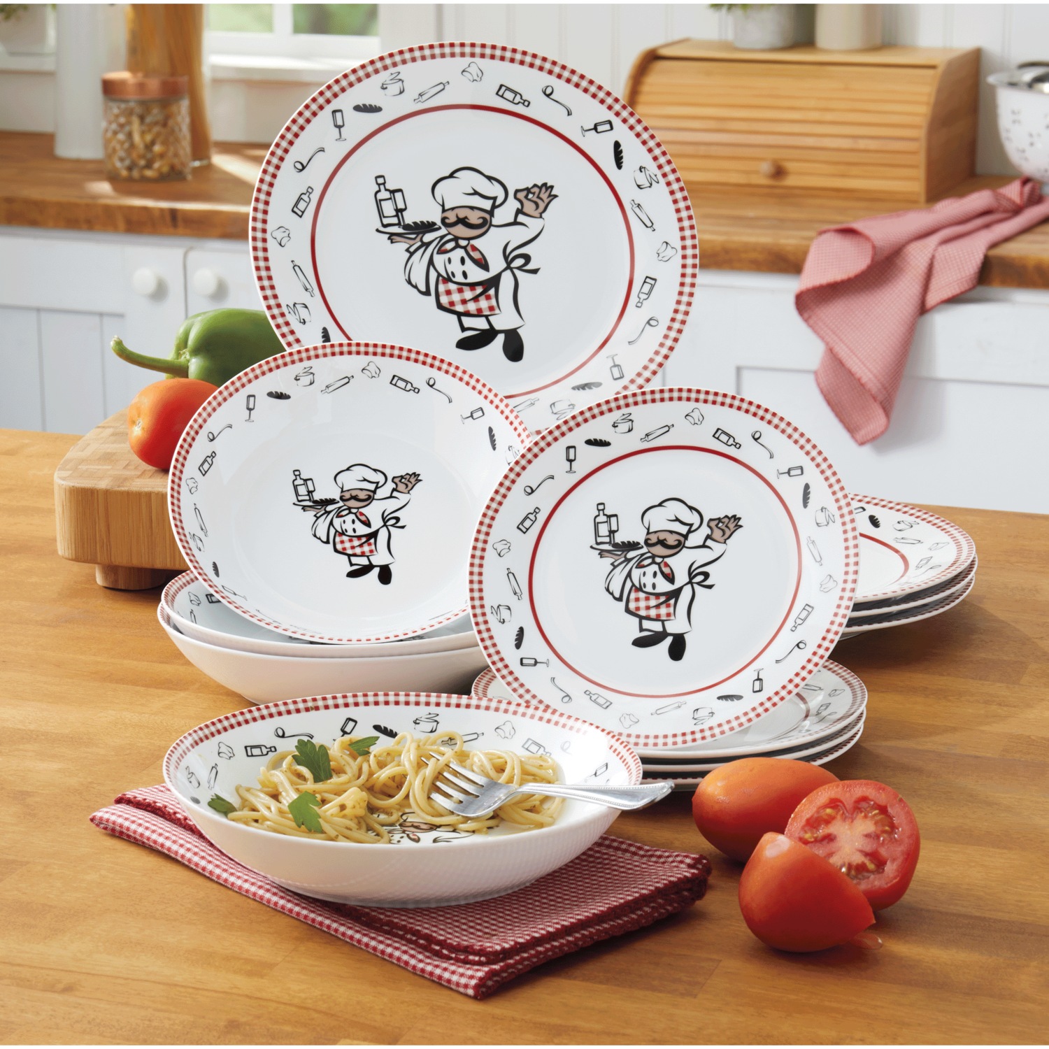 12-Piece Chef Dinnerware Set | Seventh Avenue