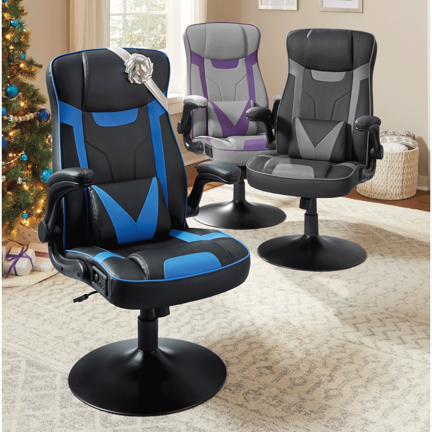 Audio and Vibration Swivel Gaming Chair | Seventh Avenue