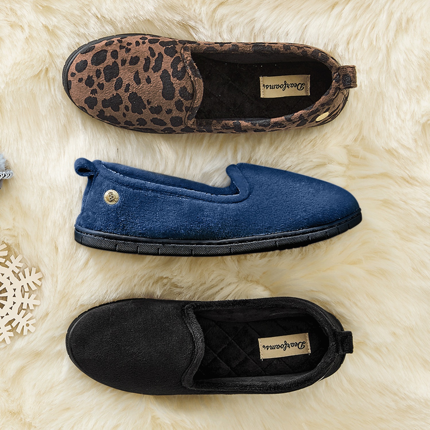 Rachel Velour Closed Back Slipper | Seventh Avenue