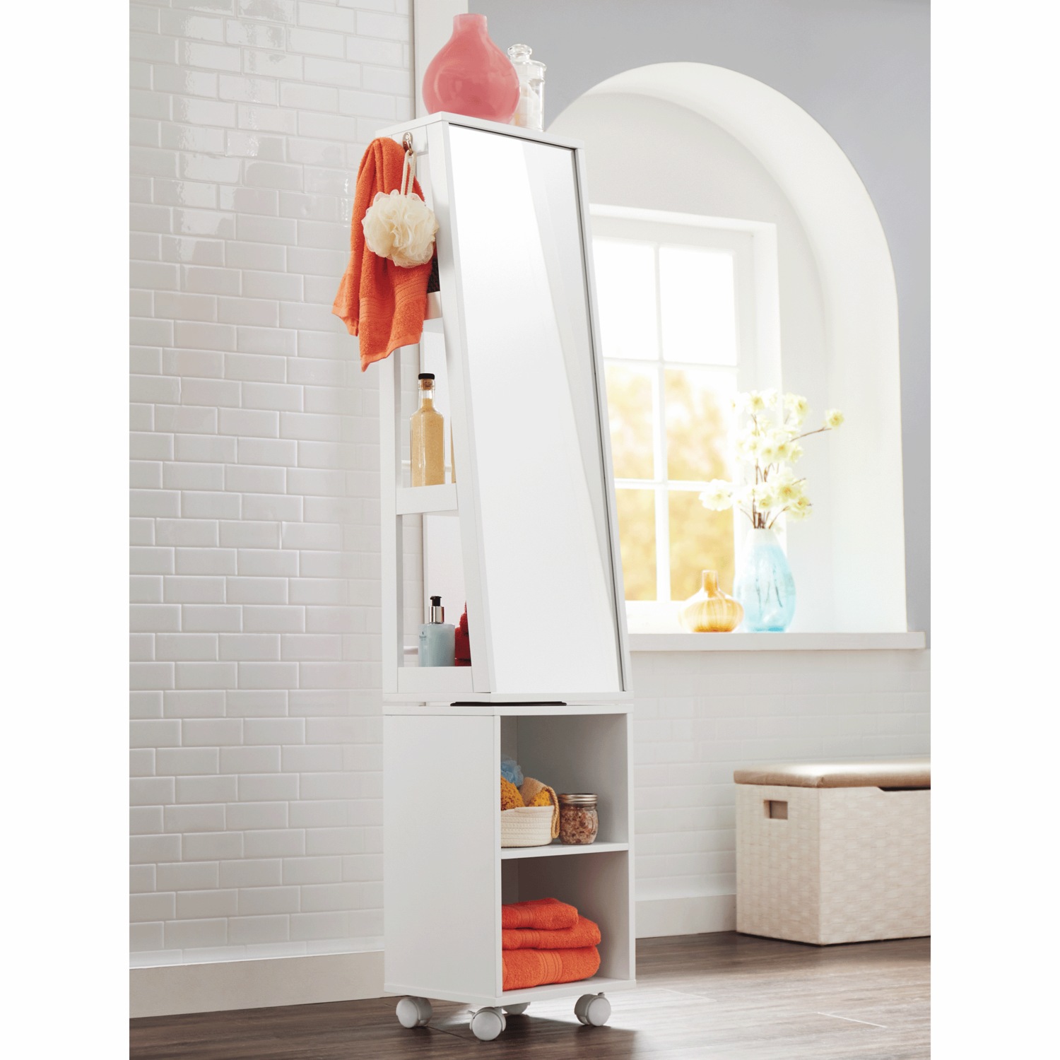 Revolving Storage with Mirror | Seventh Avenue