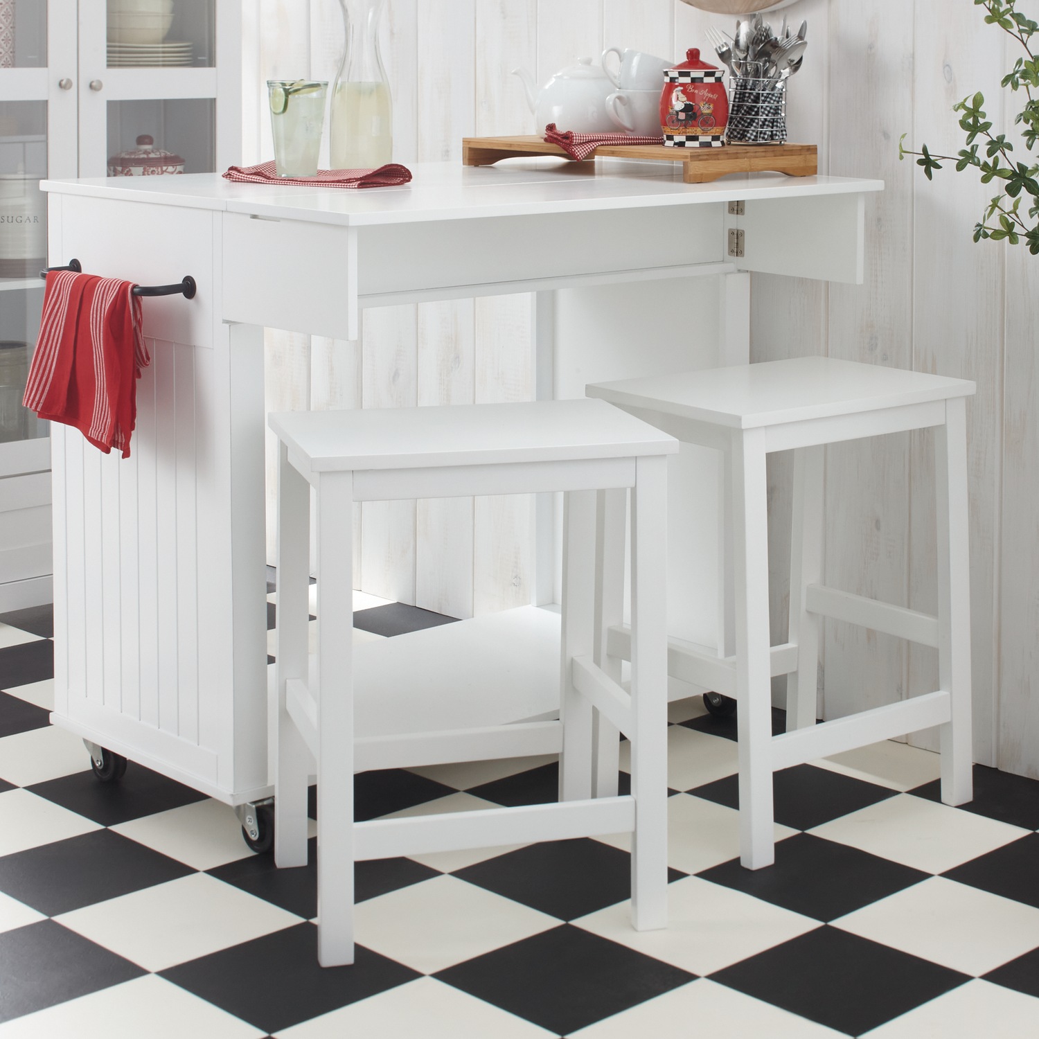 Miller Kitchen Island With Stools | Seventh Avenue