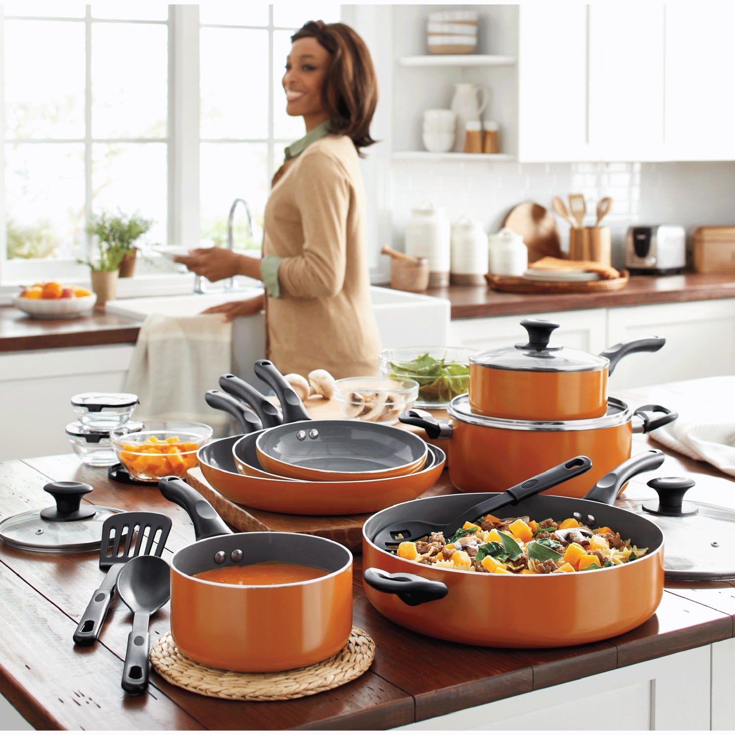 Ginny's 24-Piece Nonstick Kitchen Essentials Cookware Set | Seventh Avenue