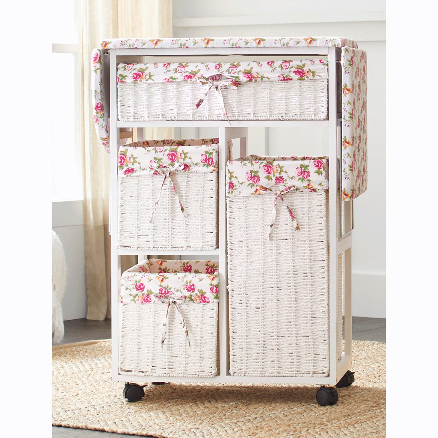 Everly Ironing Cart with Storage | Seventh Avenue