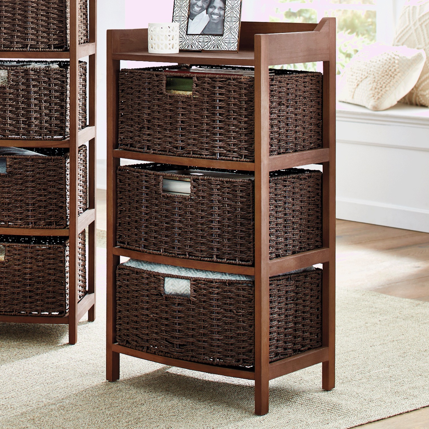 3-Basket Curved Cabinet | Seventh Avenue