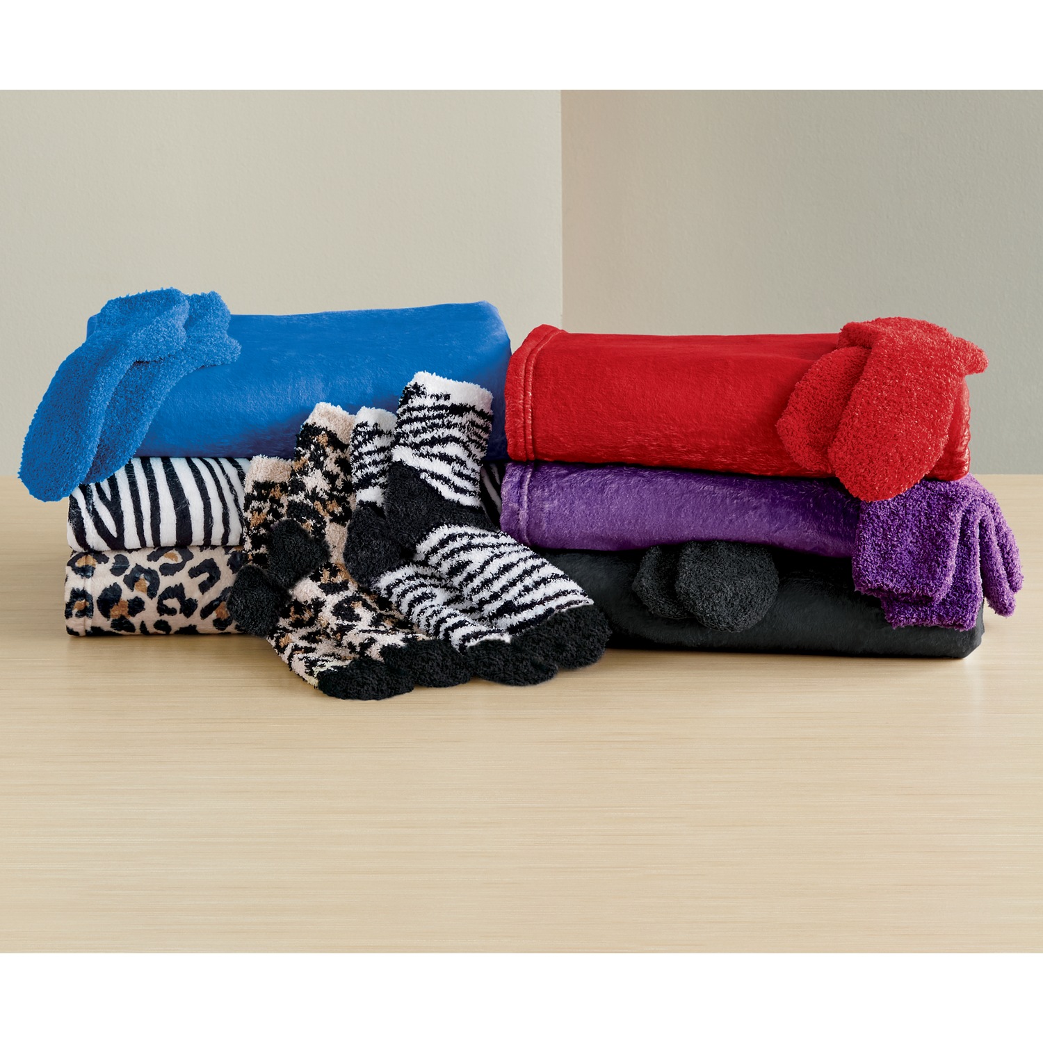 Snuggly Throw Blanket and Socks Gift Set | Seventh Avenue