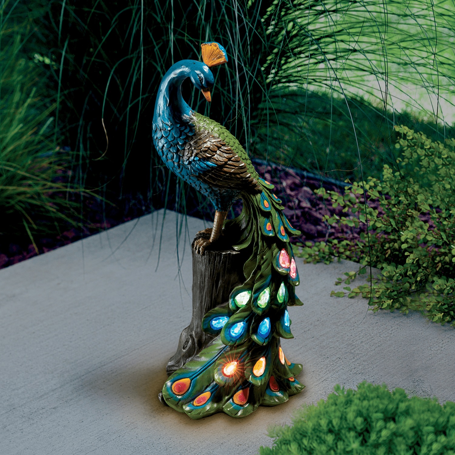 Resin Solar Peacock | Seventh Avenue