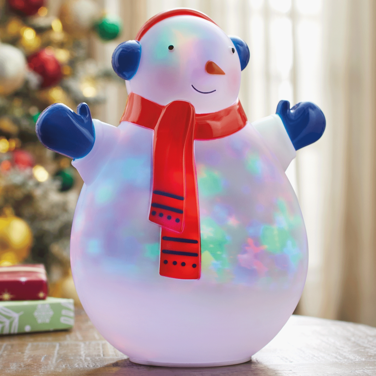 Swirling-Pattern Light-Up Snowman | Seventh Avenue