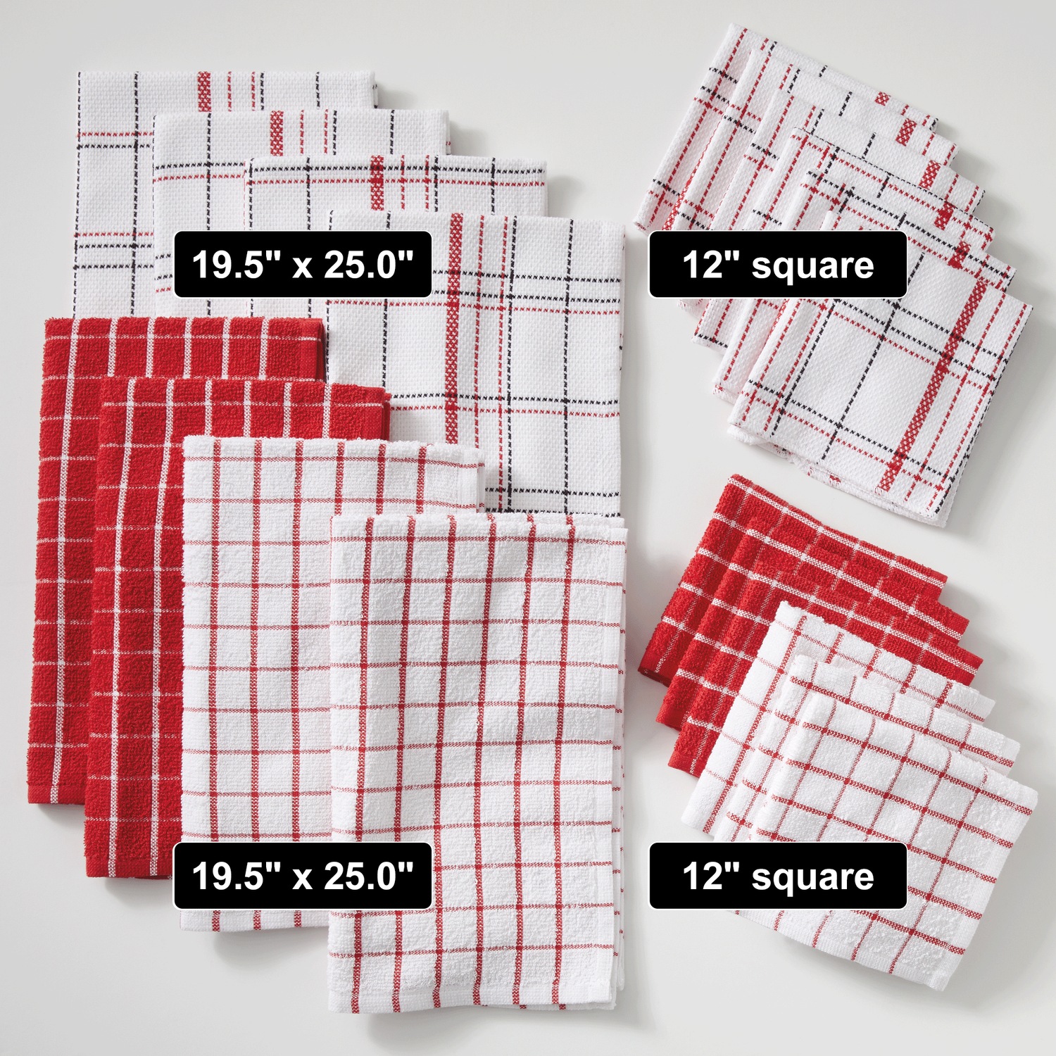Color Connection 20-Piece Kitchen Towel Set in Absorbent Cotton ...