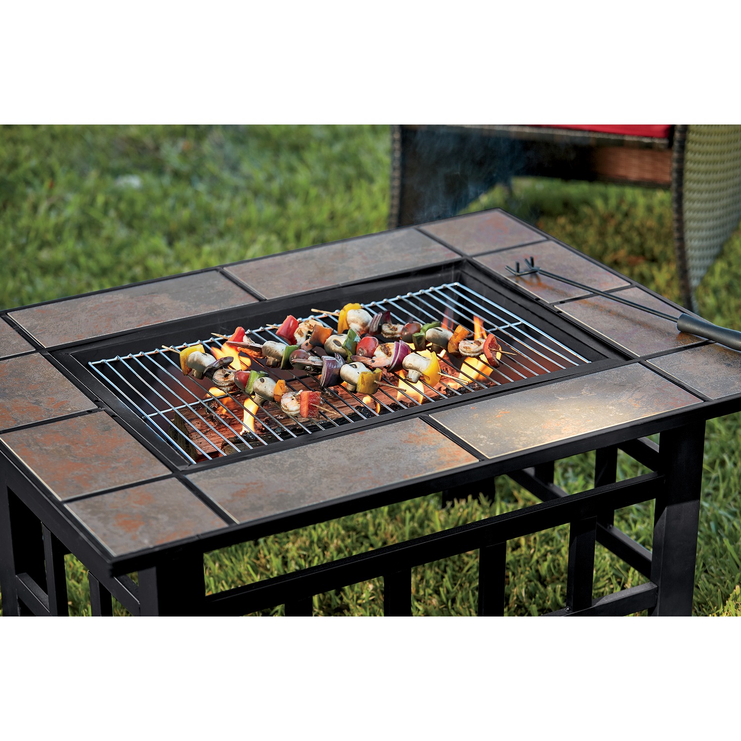 Table Firepit with Grill | Seventh Avenue
