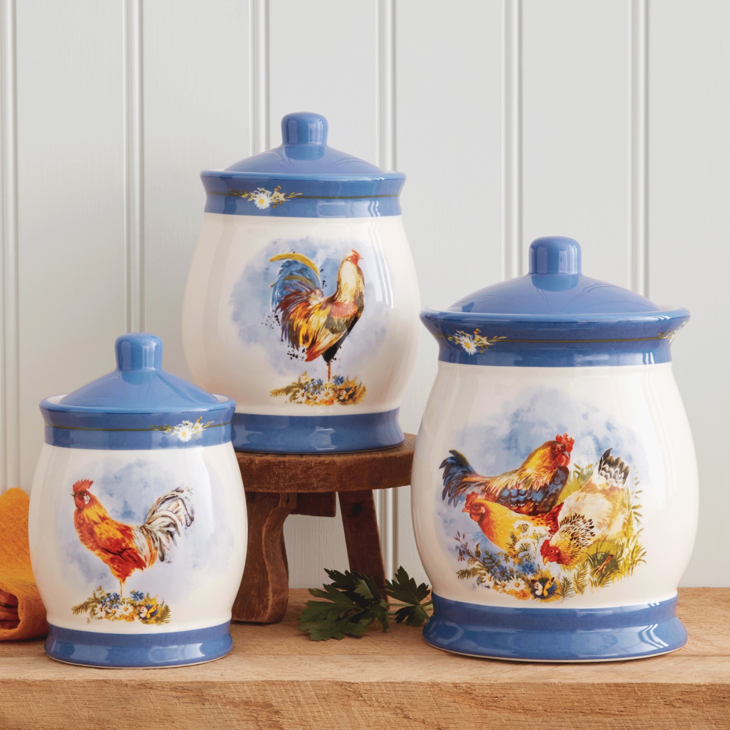 Rooster 3-Piece Canister Set | Seventh Avenue