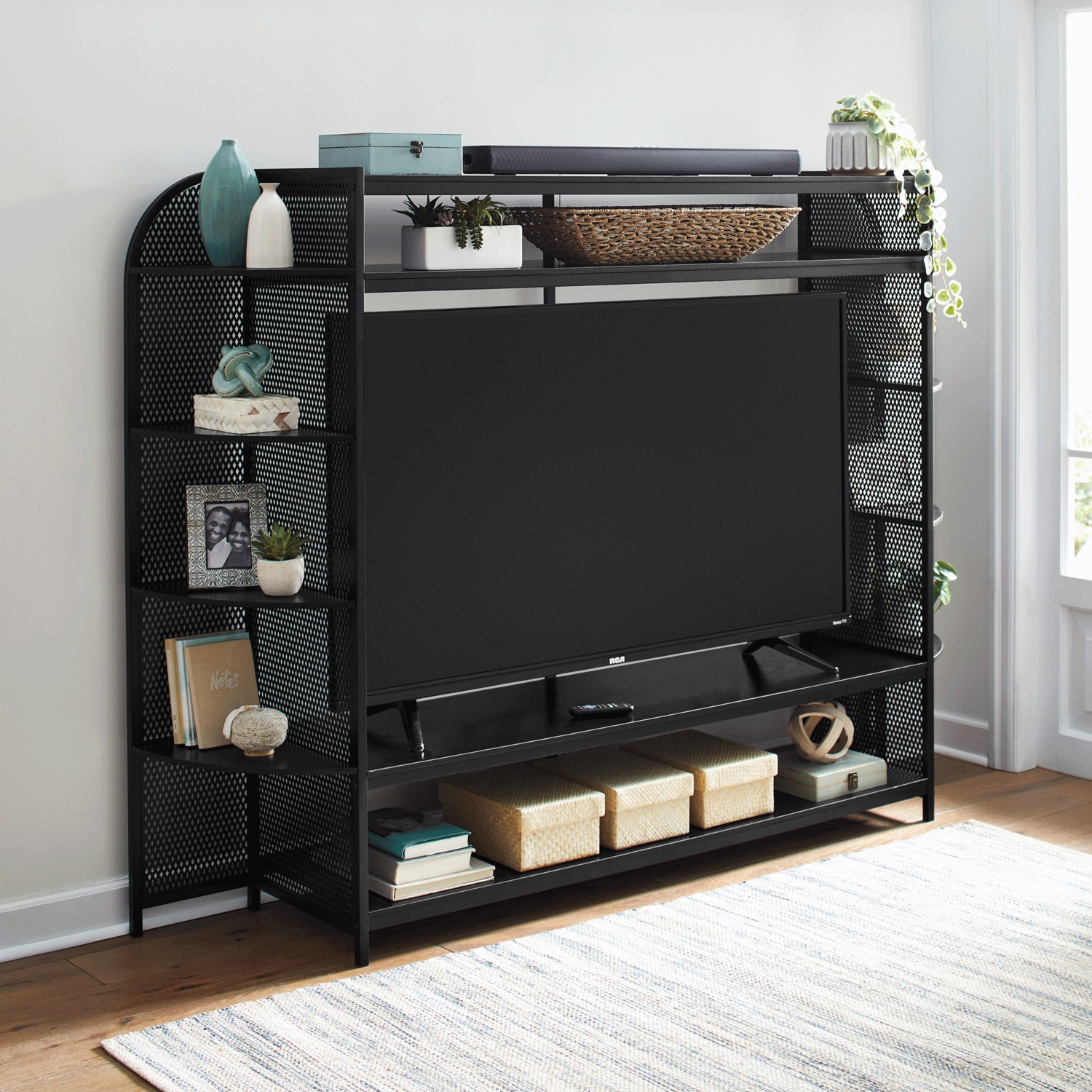 Metal Mesh TV Stand | Seventh Avenue
