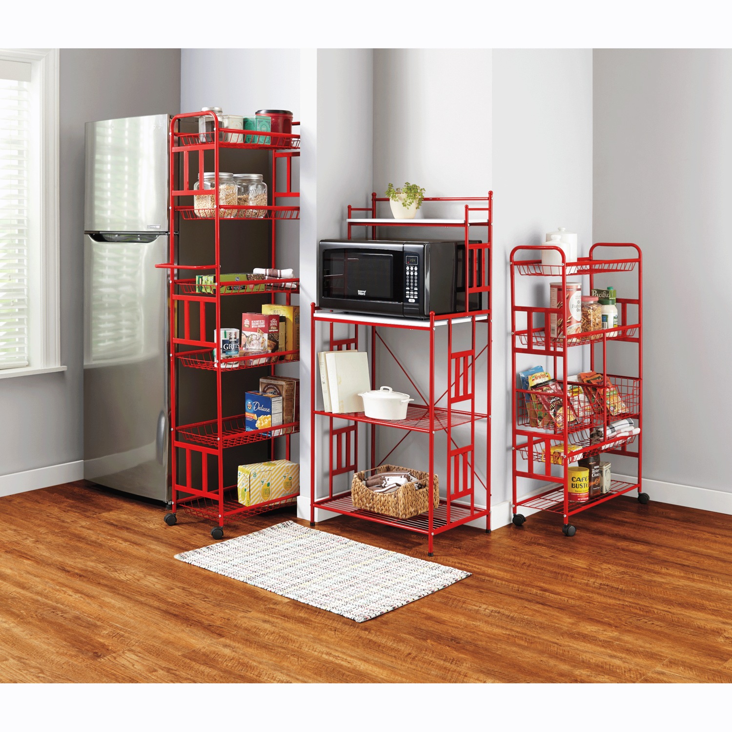 Romann Thin Man Pantry, Kitchen Cart and Microwave Stand | Seventh Avenue