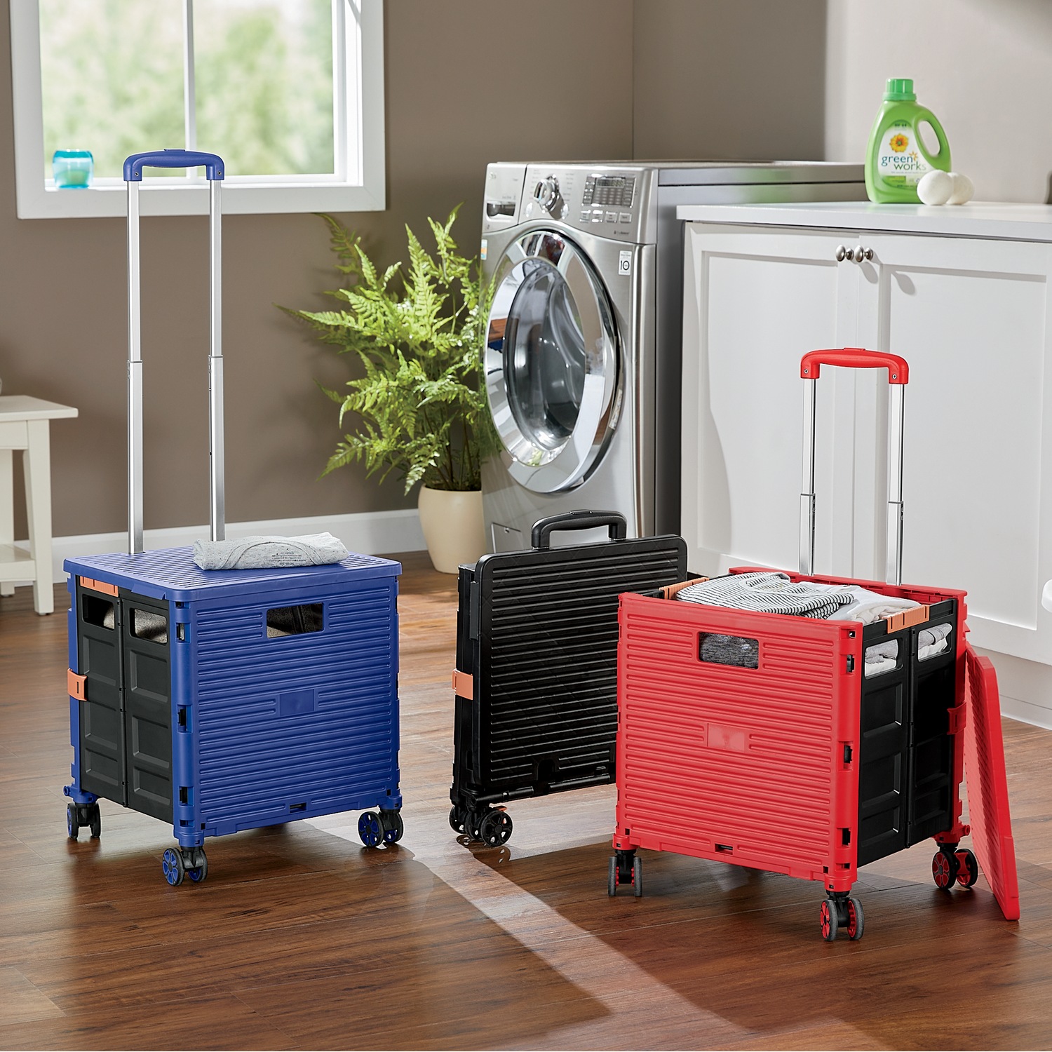 Foldable Utility Cart with Spinner Wheels | Seventh Avenue