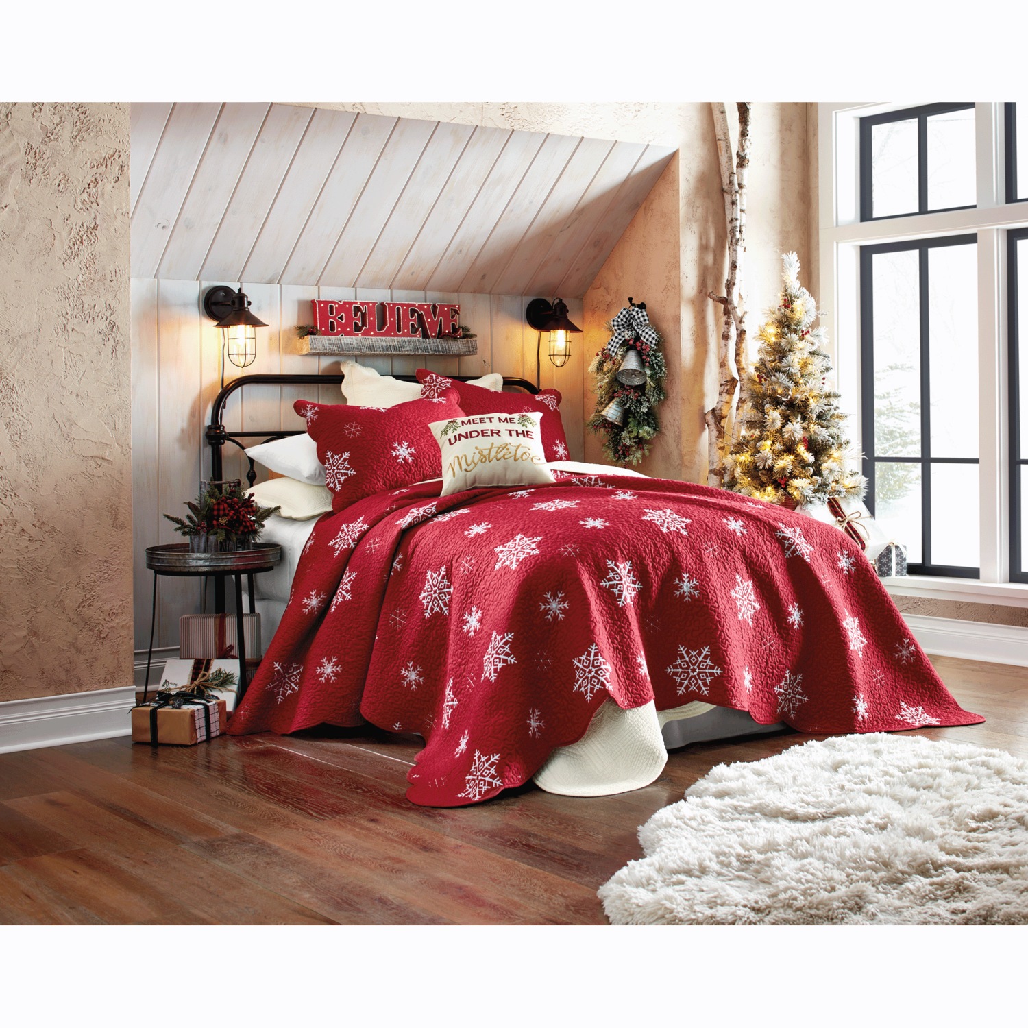 Embroidered Snowflake Quilt | Seventh Avenue