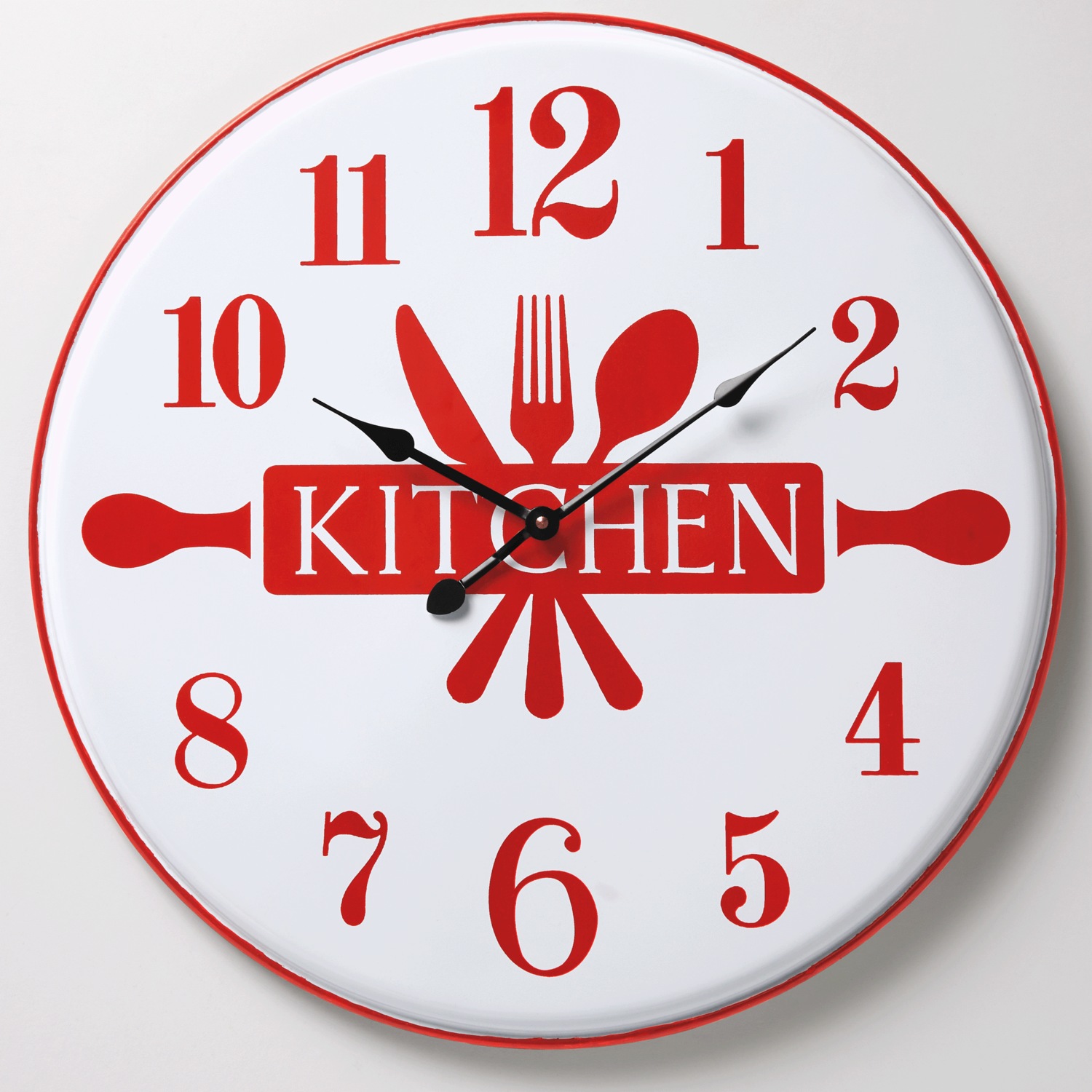 Retro Red Kitchen Clock | Seventh Avenue