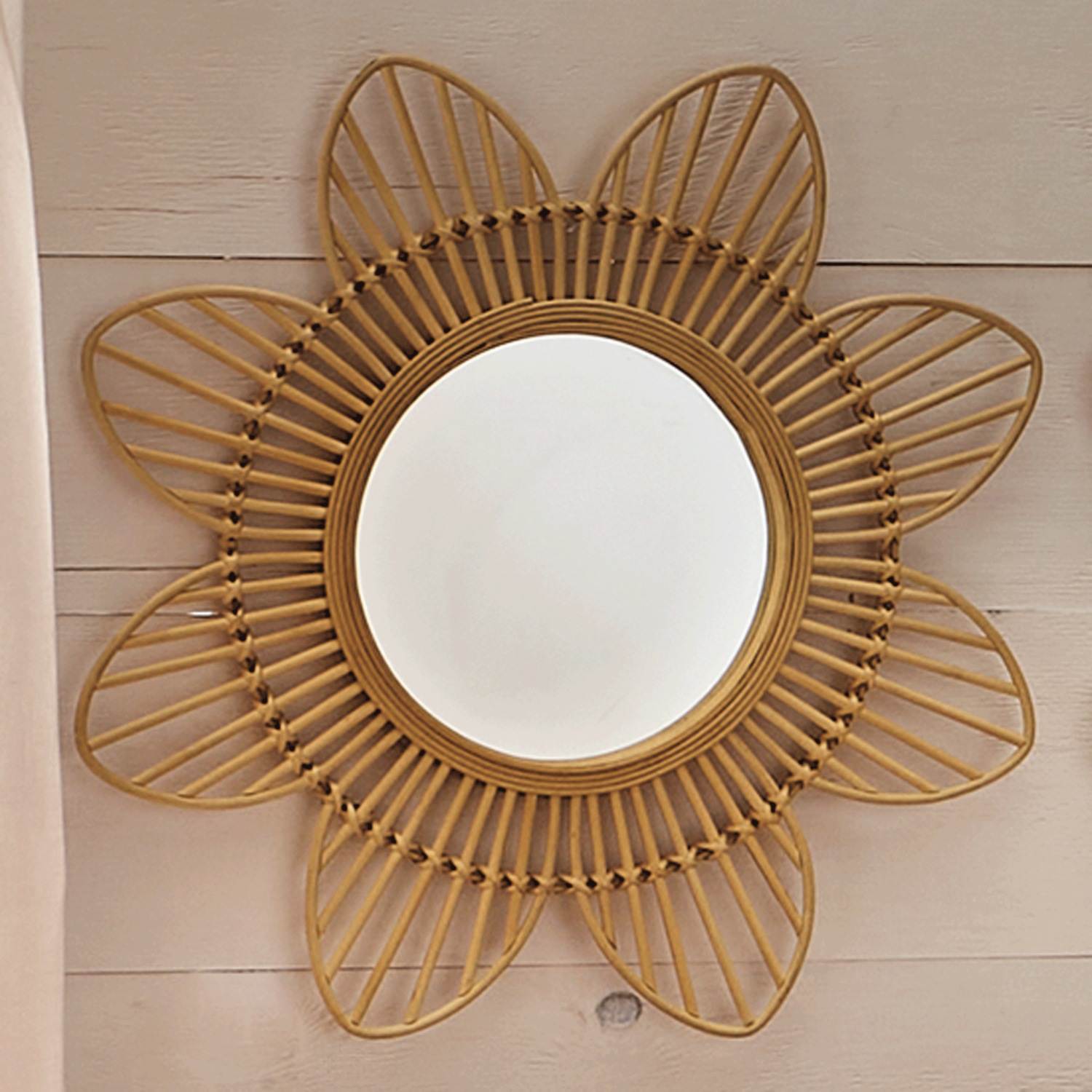 Rattan Sunflower Wall Mirror | Seventh Avenue