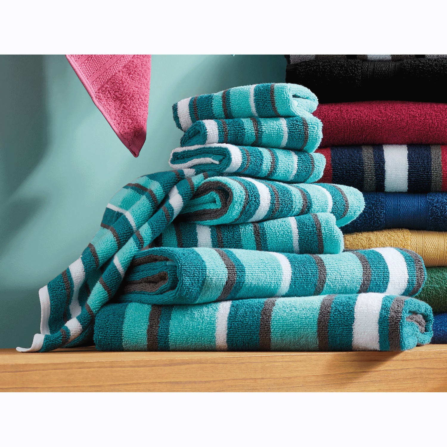 Color Connection Cotton Bath Towel Set, 8 Pieces | Seventh Avenue