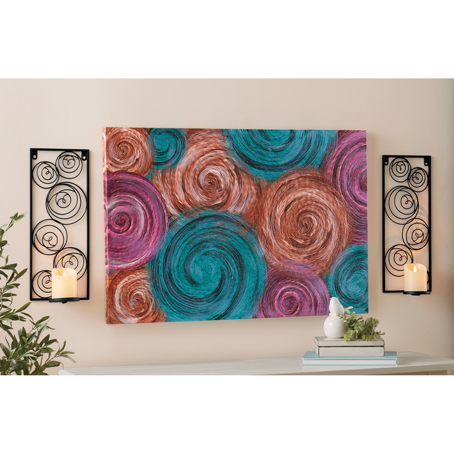 Glitter Set of 2 Metal Wall Sconces | Seventh Avenue