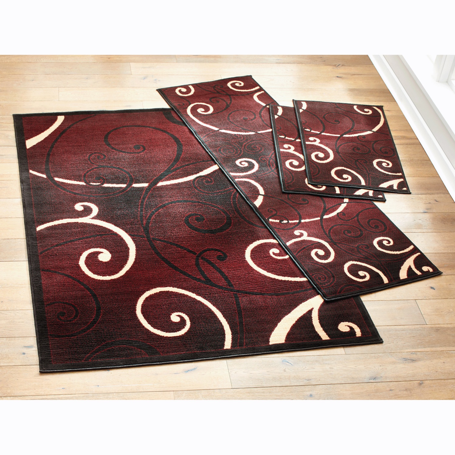 4-Piece Scrollwork Rug Set | Seventh Avenue