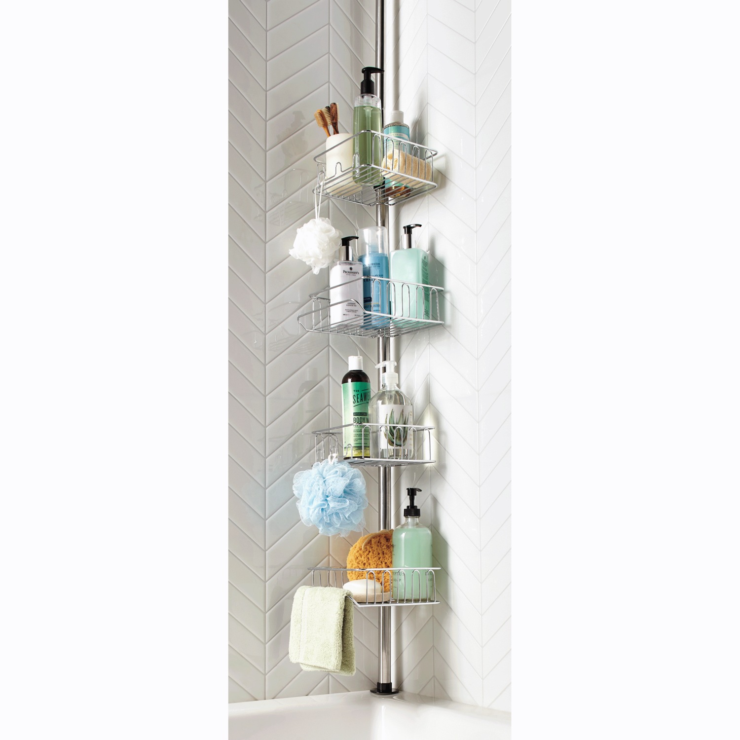 Adjustable Shower Pole Caddy | Seventh Avenue