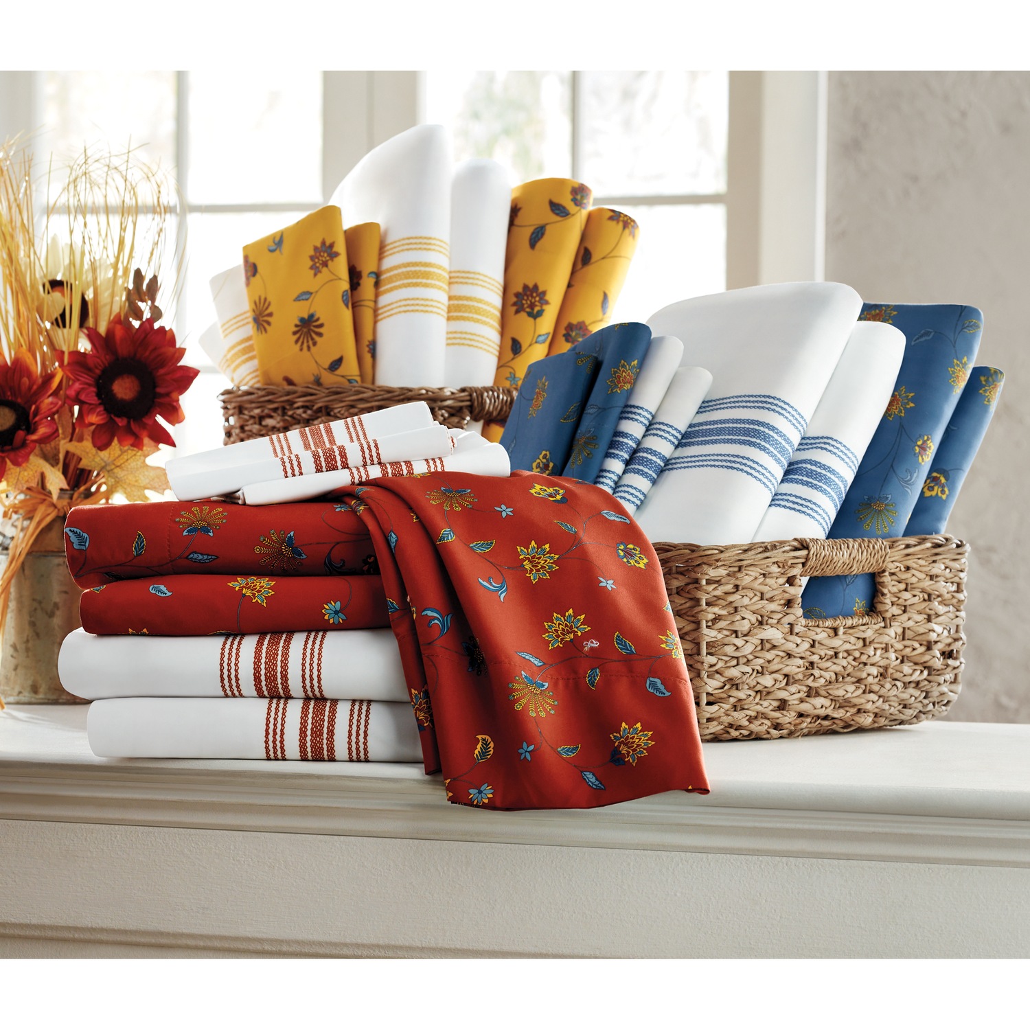 Jacobean Print 2-Pack Microfiber Sheet Set | Seventh Avenue