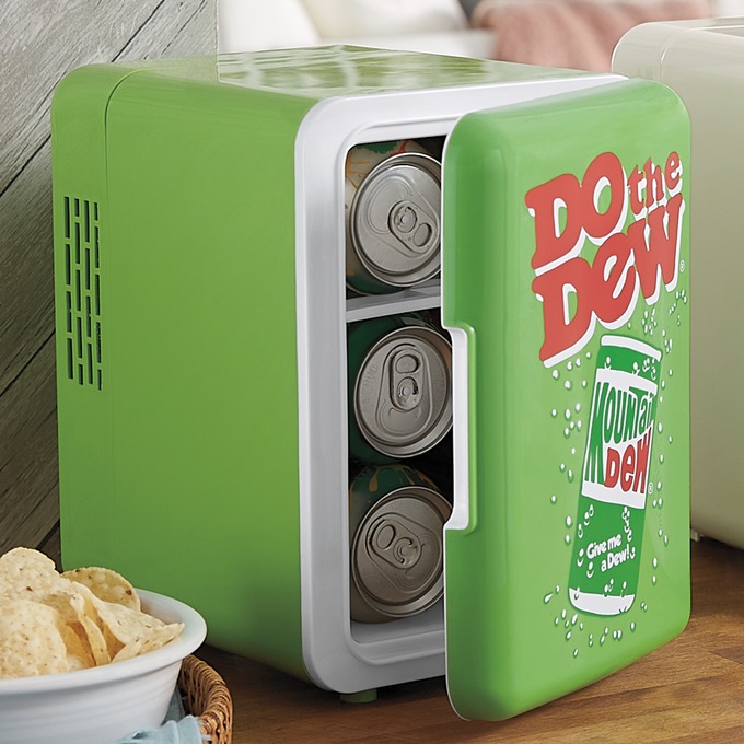 Retro Branded 6-Can Mini Fridge | Seventh Avenue