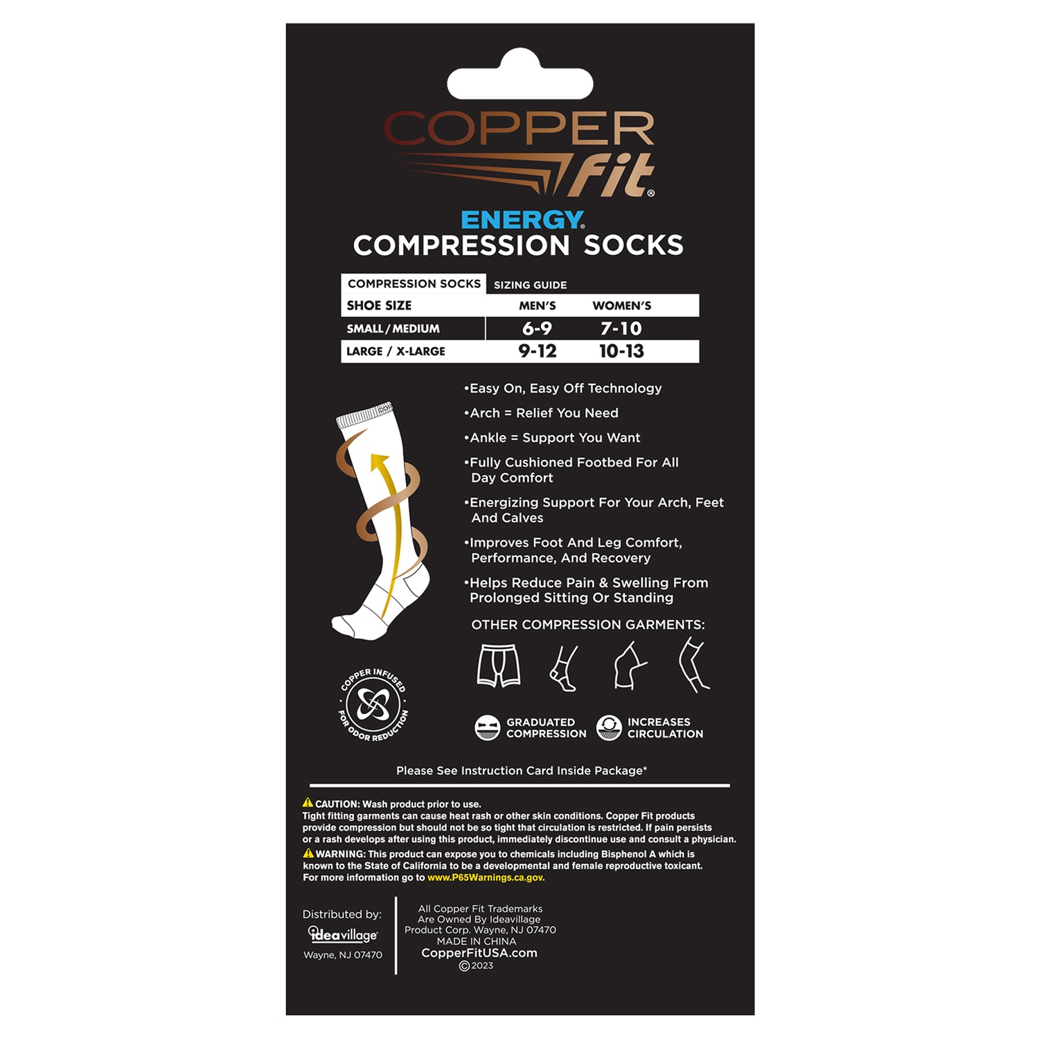 Copper Fit Unisex Energy Compression Socks | Seventh Avenue
