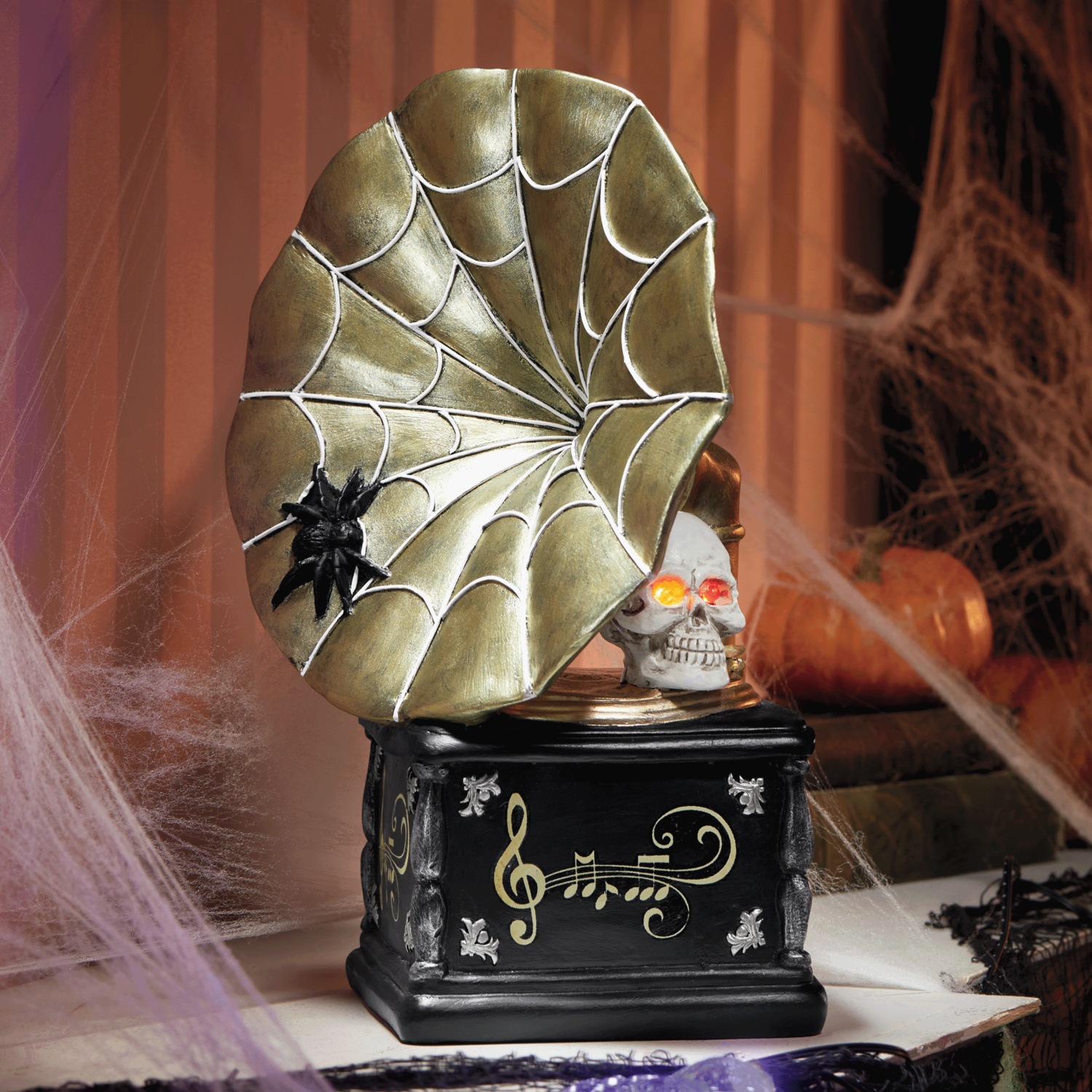 Lit Musical Haunted Phonograph | Seventh Avenue