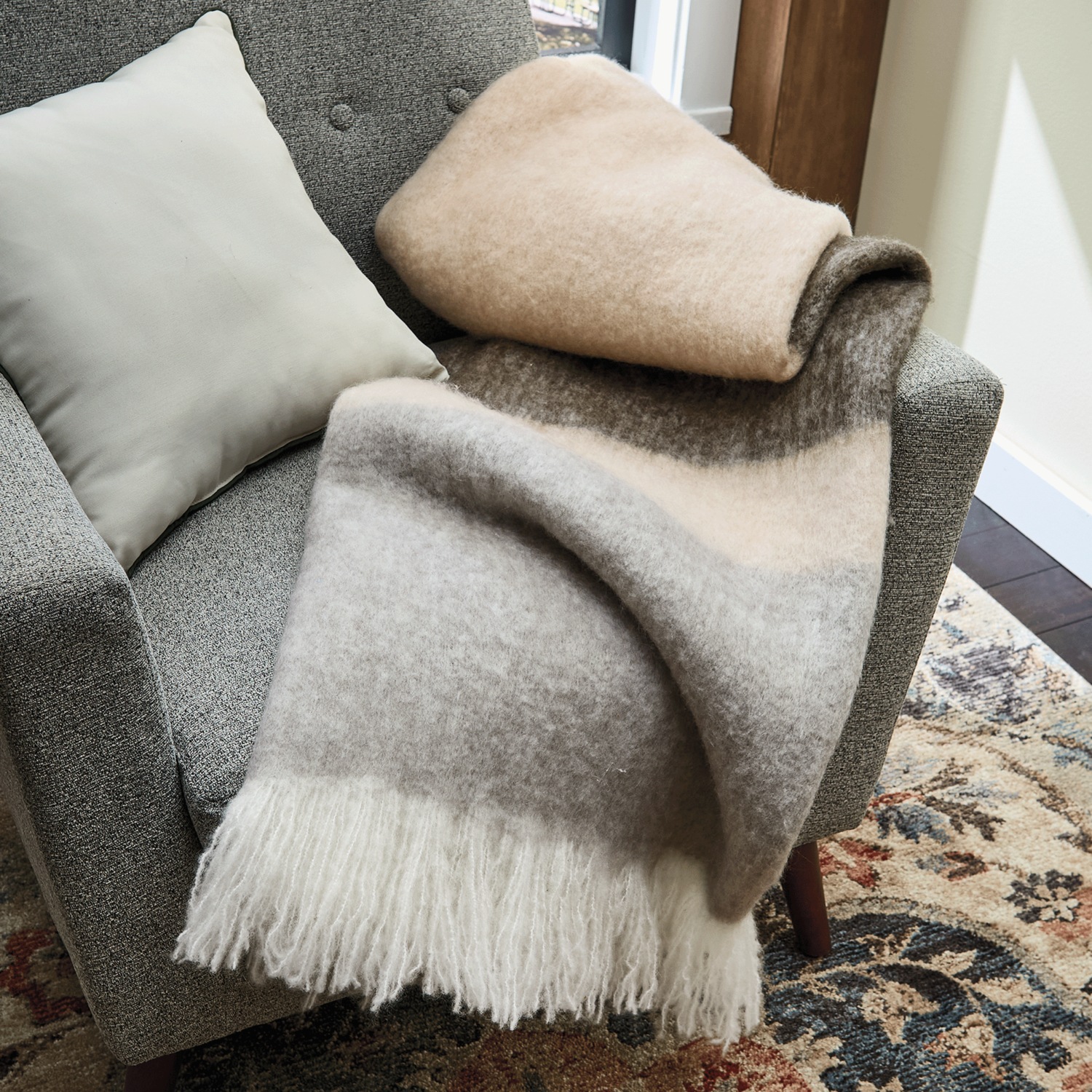 Colorblock Brushed Throw | Seventh Avenue