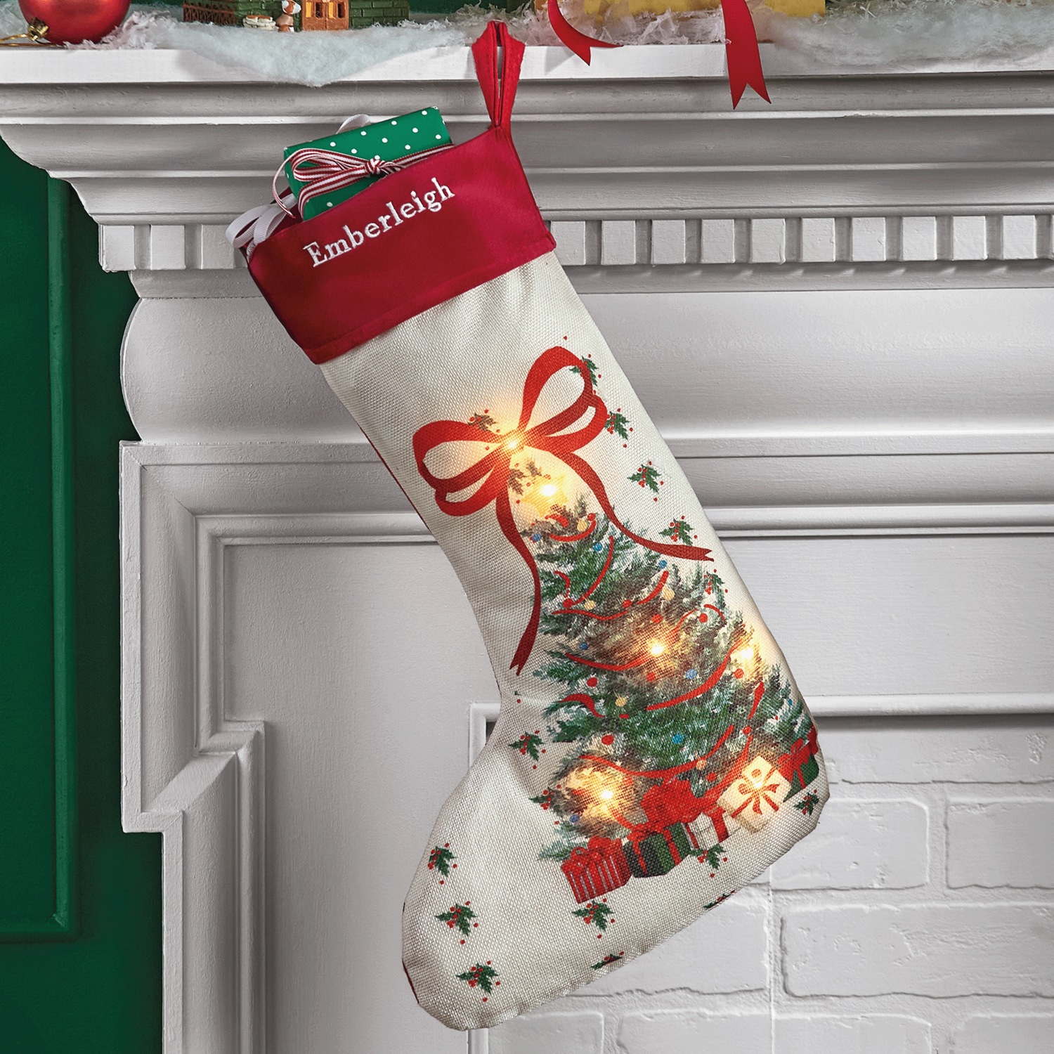 Lit Christmas Tree Stocking | Seventh Avenue