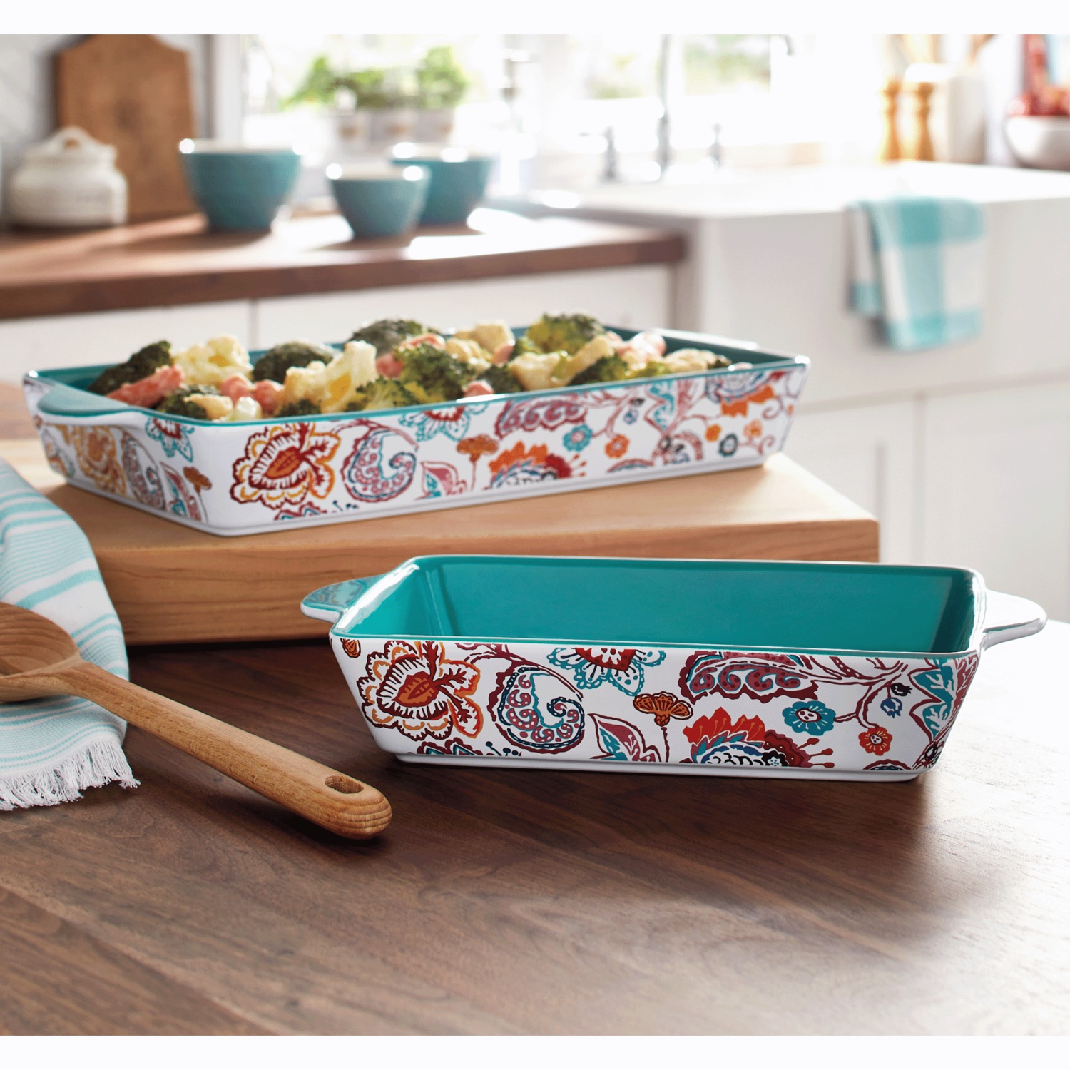 Set of 2 Floral Bakers | Seventh Avenue