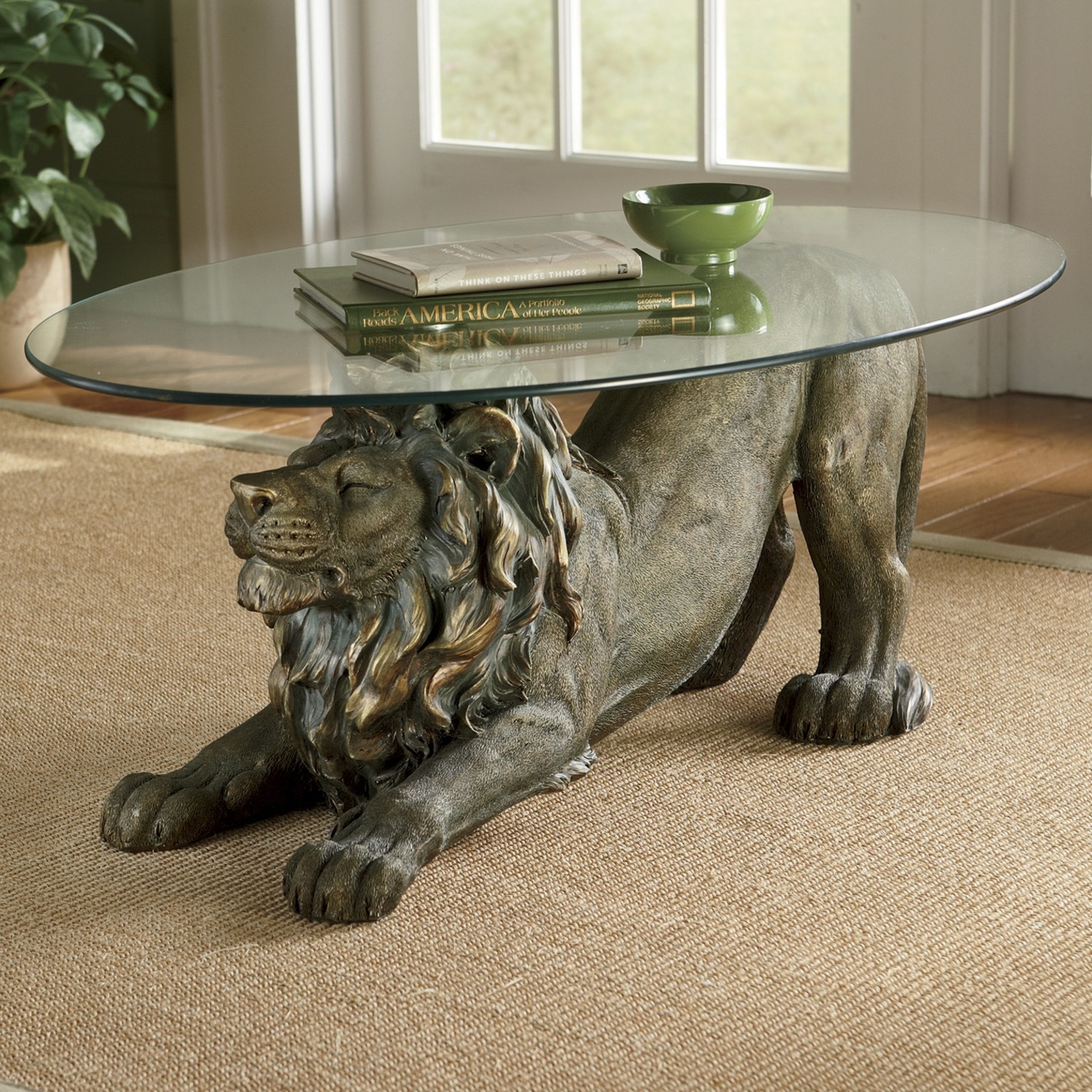Crouching Lion Table | Seventh Avenue